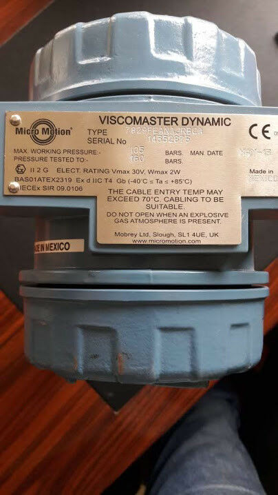 Emerson Micro Motion 7829 Viscomaster Dynamic 7829FEANAJRBCA Fork Meter ...