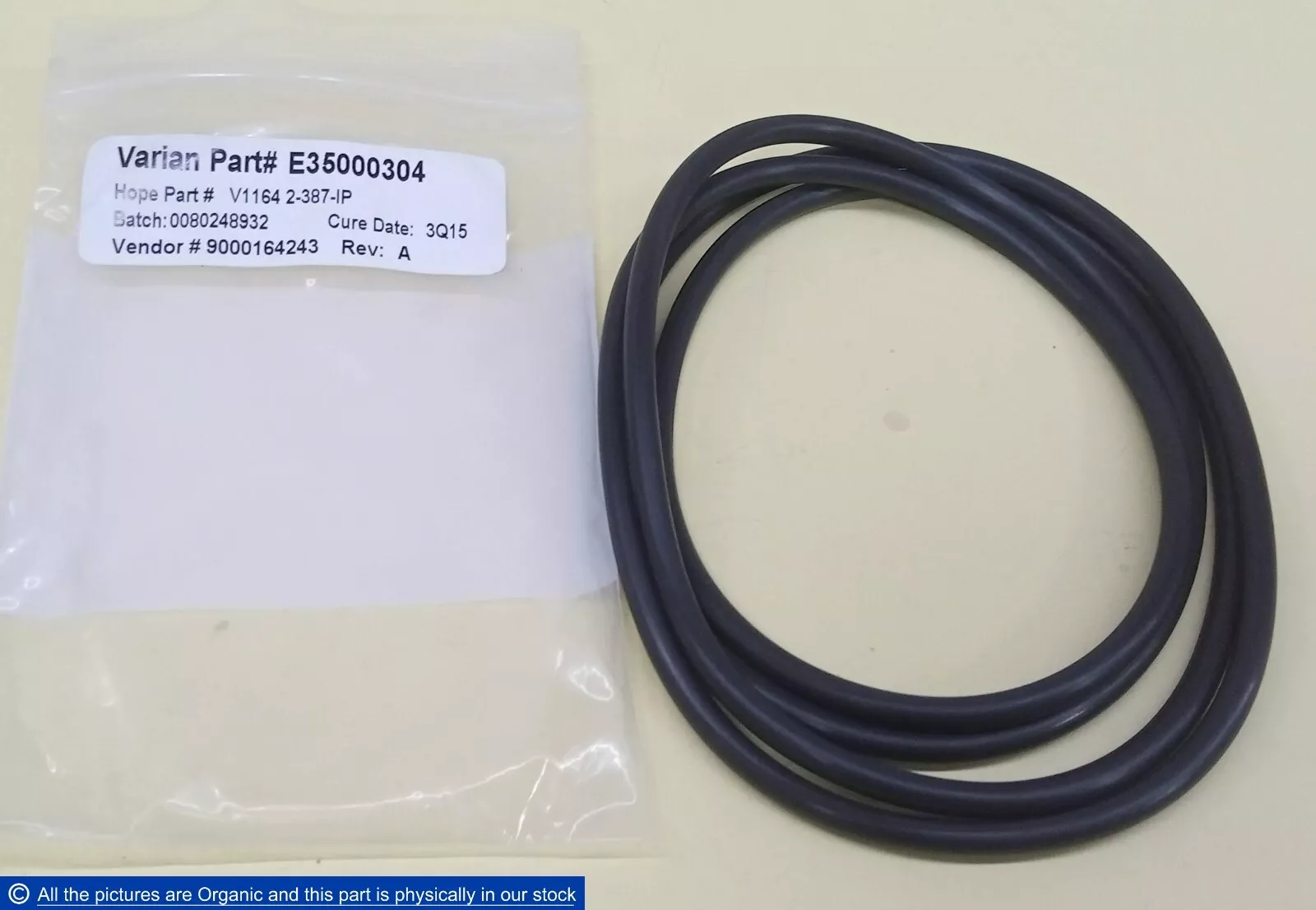 Varian E35000304 Rev A O-Ring Hope V1164 2-387-IP 70cm New - Industrial ...