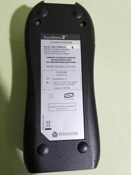Polycom Soundstation 2 2200-16200-015 Rev. C Incl. Universal Module ...
