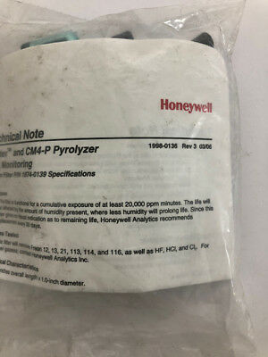 Honeywell Vertex CM4-P Pyrolyzer NF Monitoring Freon Filter 1874-0139 ...