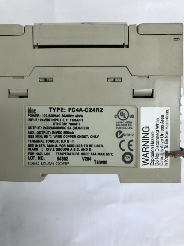 Idec Izumi FC4A-C24R2 Micro Smart PLC controller programmable ...