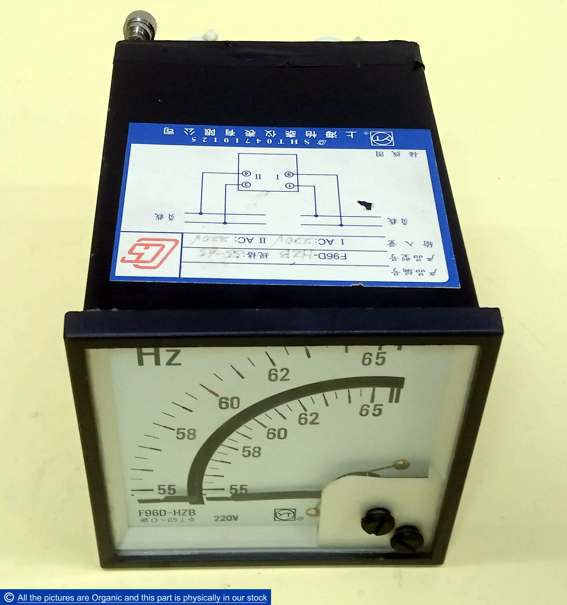 Shanghai Yitai F96D-HZB Analog Frequency Meter 55-65Hz 220V F96DHZB ...