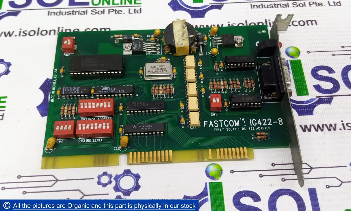 FASTCOM IG422-8 FULLY ISOLATED RS-422 ISA PC Card commtech Inc. Rev. 2.1 - Industrial SOL Pte Ltd