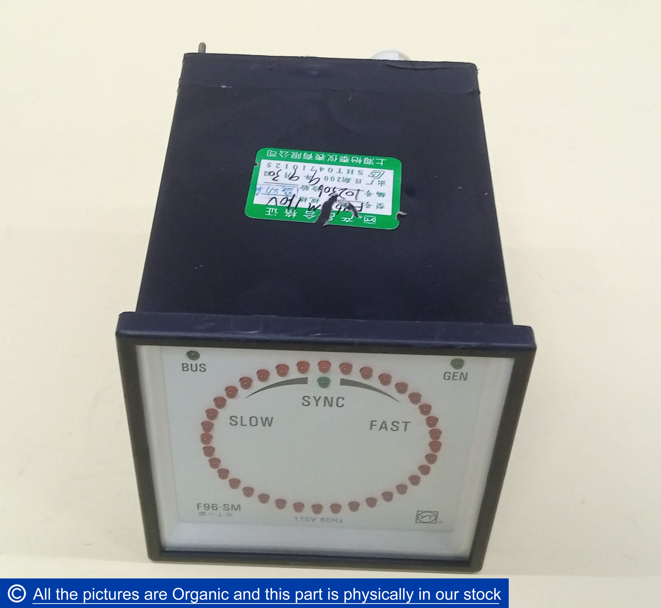 Crompton SYNC F96-SM 110V Generator Synchroscope Meter F96SM ...