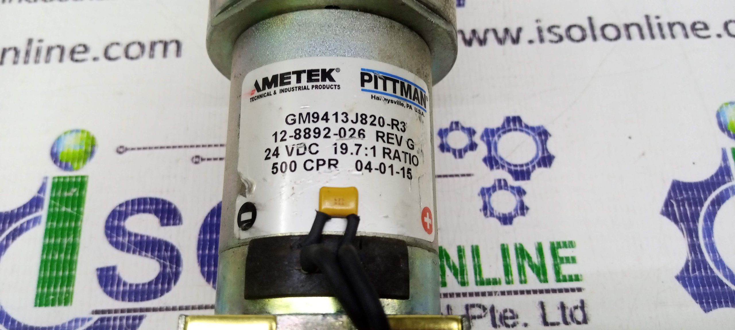 Ametek Pittman GM9413J820-R3 12-8892-026 DC Gear Motor Rev. G 19.7:1 ...