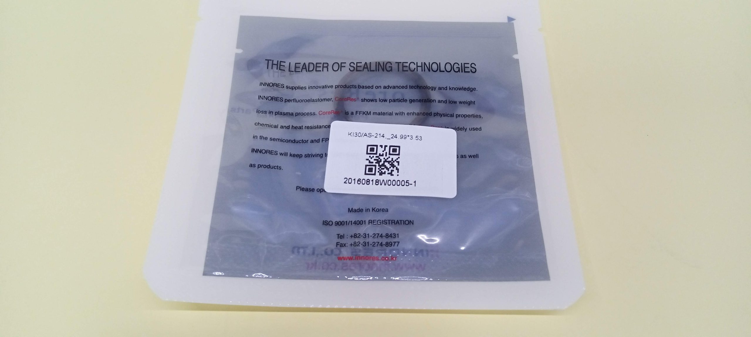 Innores Co. Ltd CoreRes O-Ring KI-300 AS-568A-214 NEW - Industrial SOL Pte Ltd