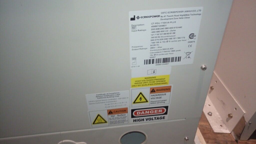 CETC ECRIEEPOWER CT-PDU-115KVA-PLUS 459801204831 Power conditioner CT ...