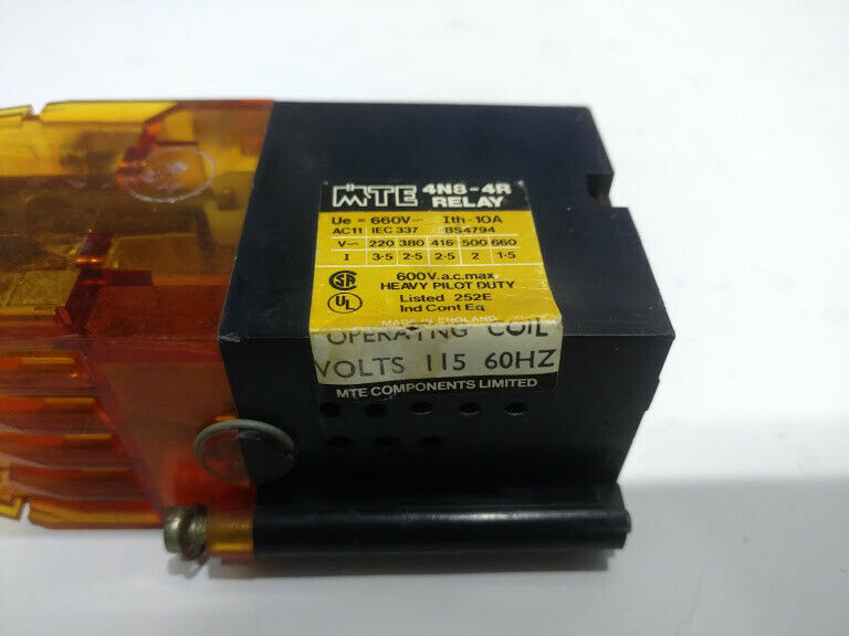 MTE Components Limited 4N8-4R 4 Pole Relay 10 Amp 4N84R - Industrial ...