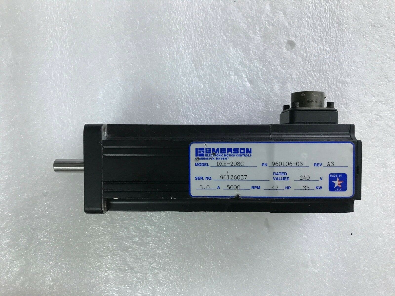 Emerson Electronics Motion Controls DXE-208C 960106-03 Rev A3 240V ...