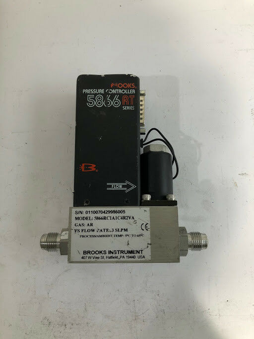 Brooks Unit 5866RC1A1C4R2VA GAS AR FLOW 3 SLPM 22-029968-00 Controller ...