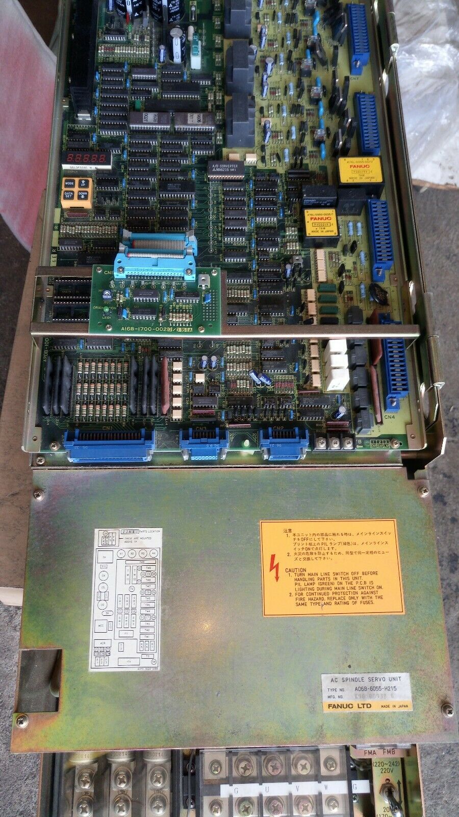 Fanuc AC Spindle Servo Unit A06B-6055-H215 CNC Works Okuma Corp. Japan ...