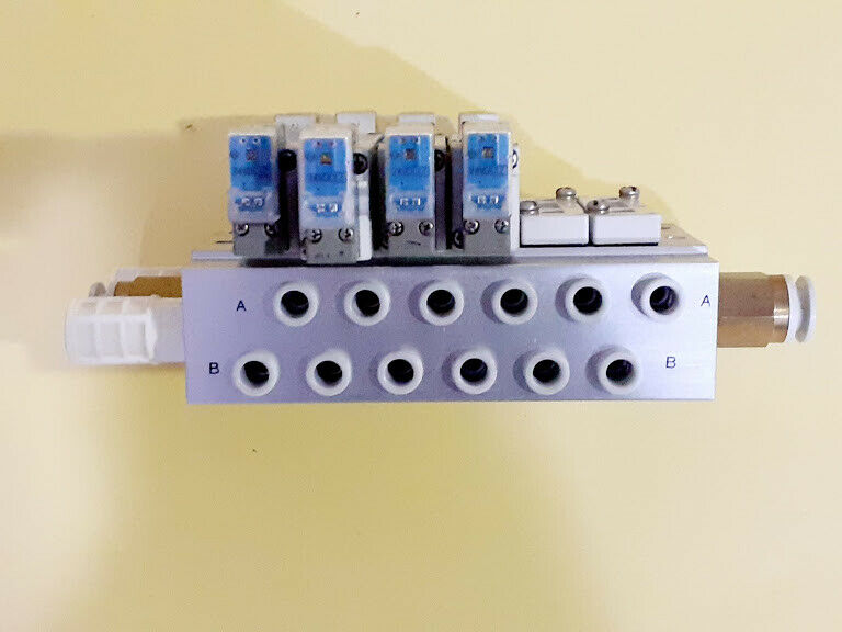 SMC Manifold with 4 x SMC SY5240-5L0ZD solenoid valves - Industrial SOL ...