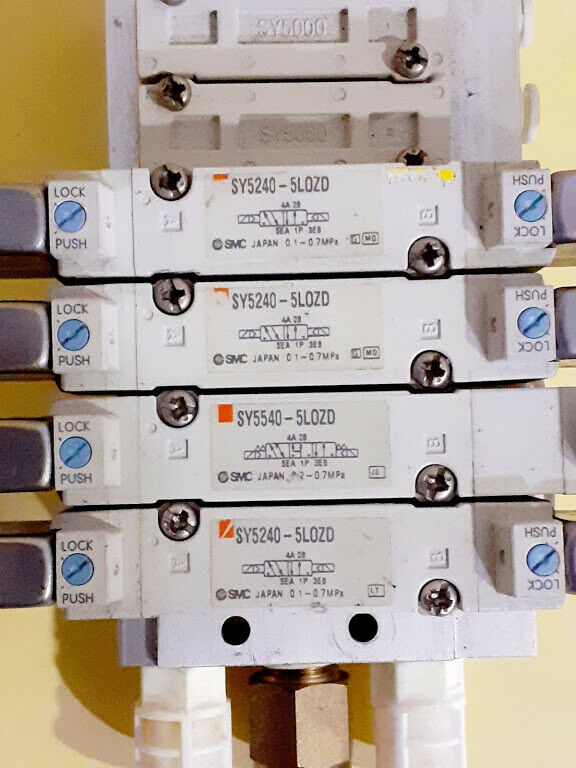 SMC Manifold with 4 x SMC SY5240-5L0ZD solenoid valves - Industrial SOL ...