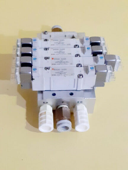 SMC Manifold with 4 x SMC SY5240-5L0ZD solenoid valves - Industrial SOL ...