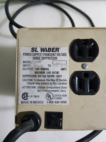 SL Waber Power supply/transient voltage surge suppressor PC1200 ...