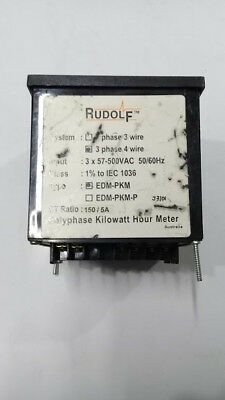 RUDOLF EDM-PKM Polyphase Kilowatt hour Meter EDMPKM kWh - Industrial ...