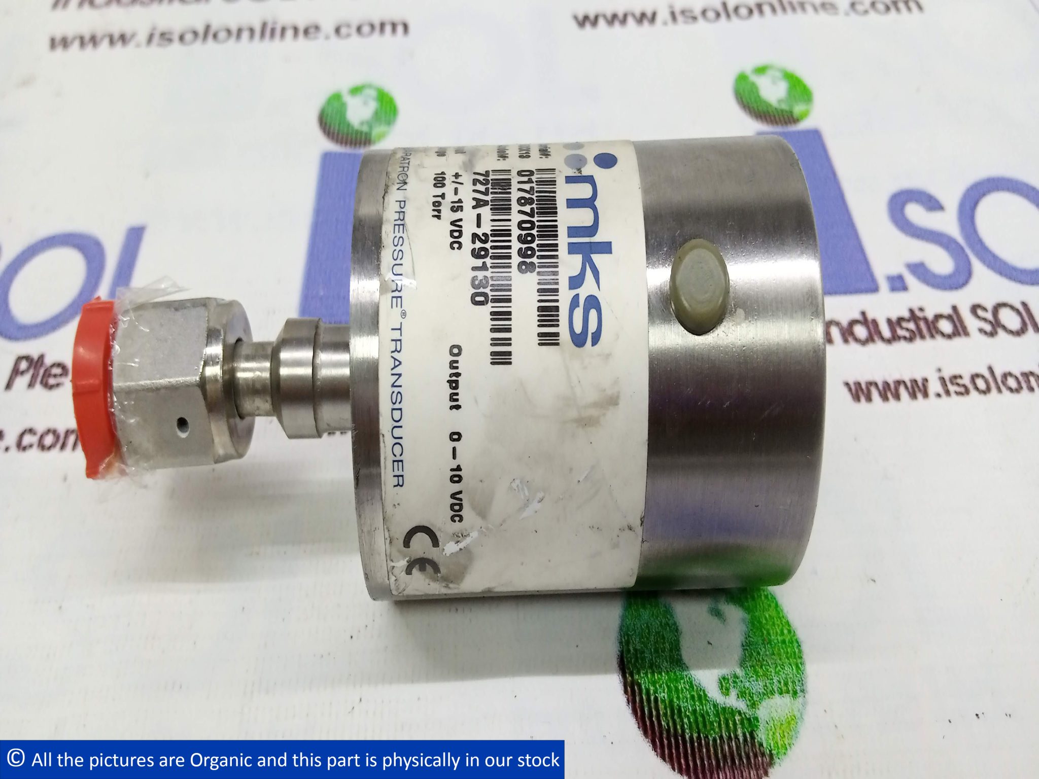 MKS 727A-29130 Baratron Pressure Transducer Range 100 Torr Connector 9 ...