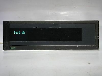Siemens 6AV3010-1EL00 Text Display TD10/240-8 V3.12 with 6AV3970-1XB00 ...
