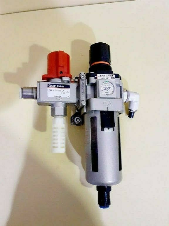 SMC AW40-04BDE Filter Regulator With VHS40-04 Single Action Relief Valve - Industrial SOL Pte Ltd