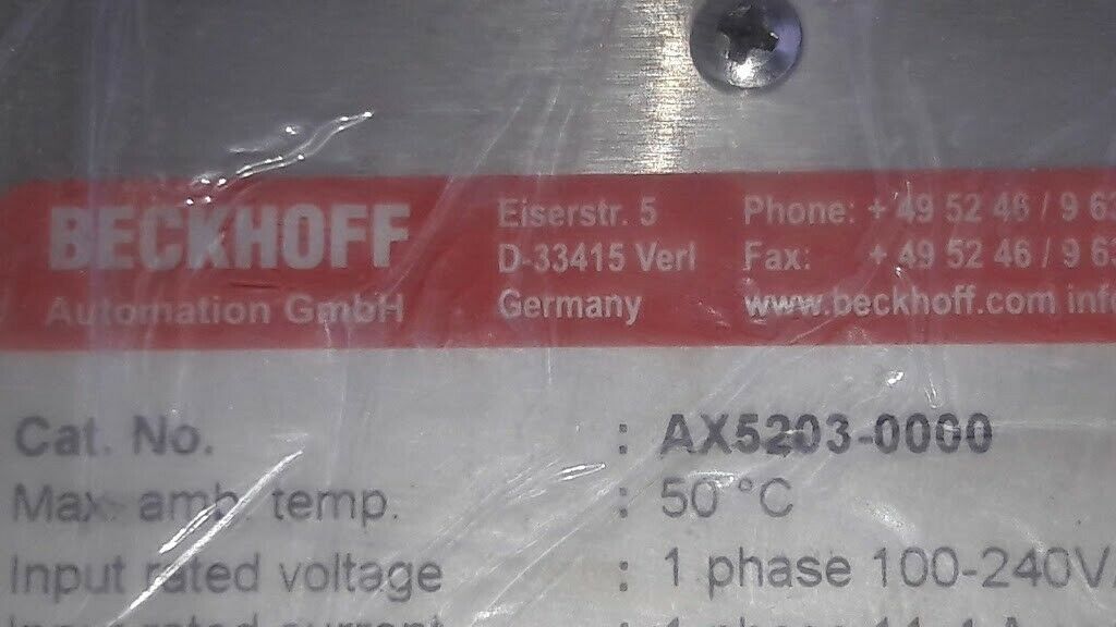 Beckhofe AX5203-0000 2-Axis Digital Compact Servo Drive AX52030000 ...