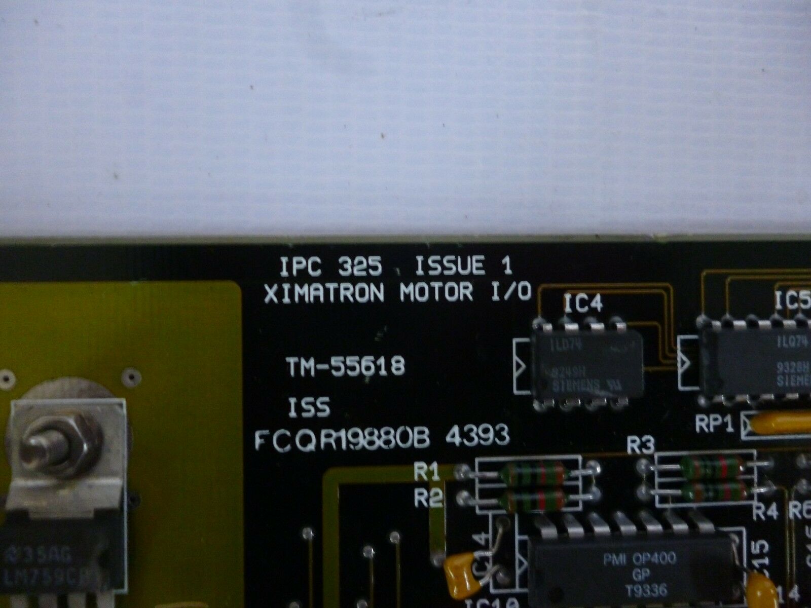 Varian Ximatron Motor I/O TM-55618 IPC 325 Issue 1 ISA PC Interface ...