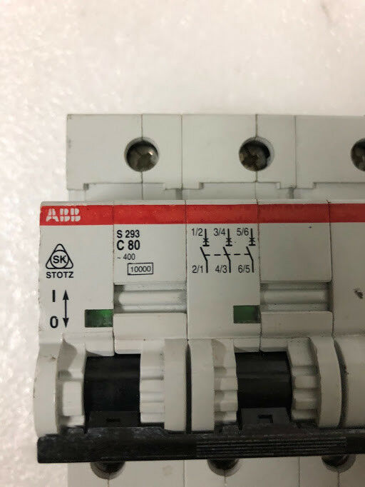 ABB S293-C80 Circuit Breaker 3Phases - Industrial SOL Pte Ltd