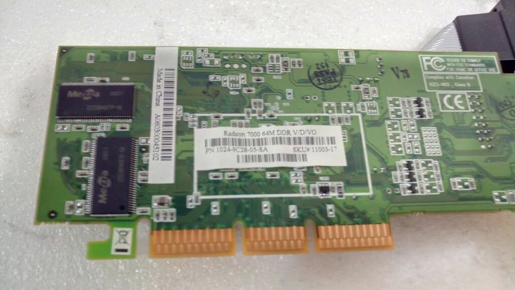 ATI Radeon 7000 64M DDR V/D/VO 1024-9C25-05-SA AGP VGA for Industrial ...