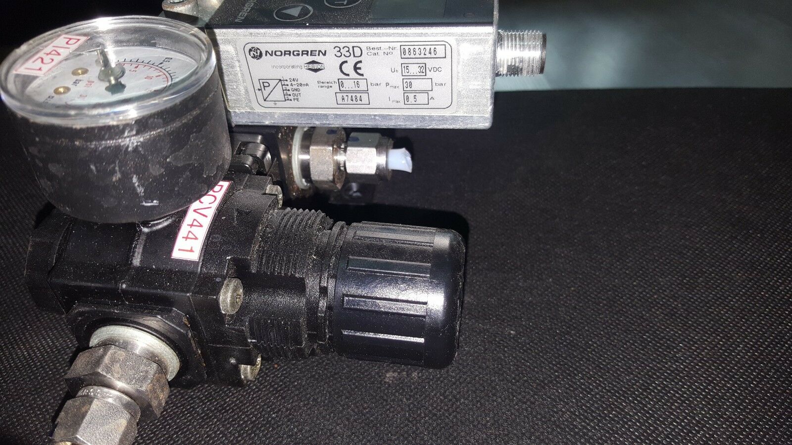 Norgren 33D 0863246 Pressure Switch 0523109 Valve Block With Regulator ...