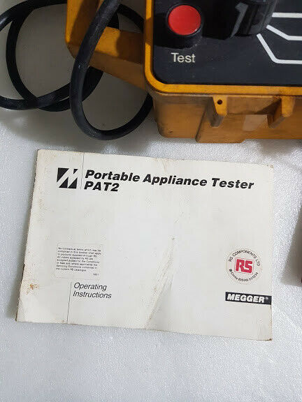 Megger PAT2 Portable Appliances Tester RS Components PAT-2 - Industrial ...