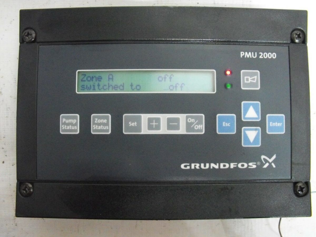 Grundfos PMU 2000 Part No.00620922 V1.7 SW. 00620191/ 0307 Alarm system ...