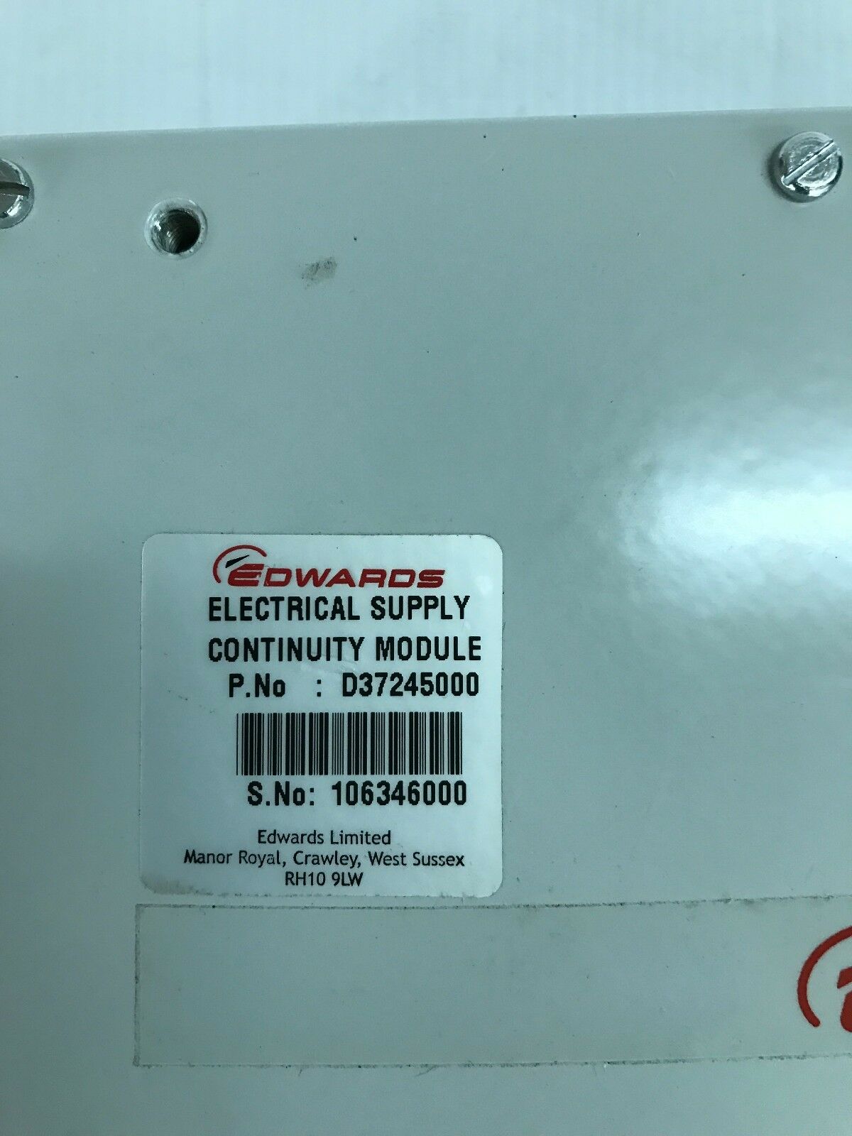 Edwards Continuity Module D37245000 VACUUM - Industrial SOL Pte Ltd