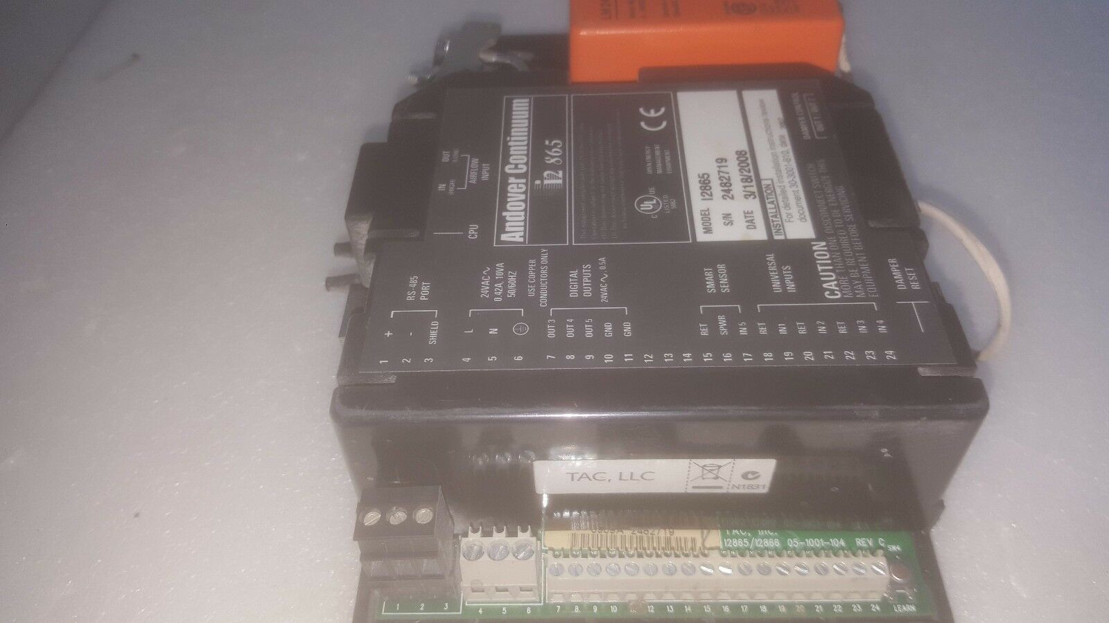 Andover continuum i2 2865 TAC/Schneider i2865 05-1001-104 Rev C ...