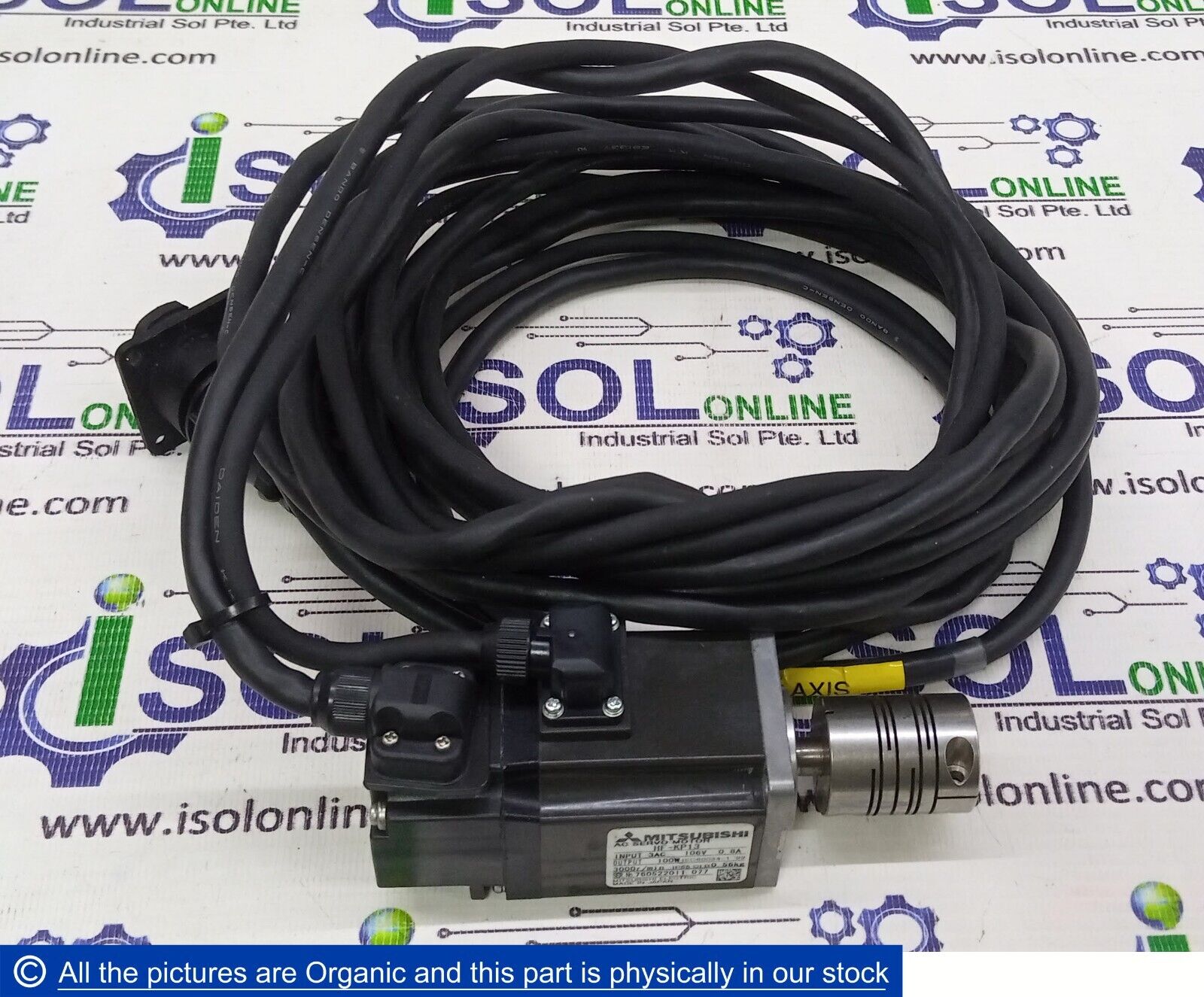 Mitsubishi HF-KP13 AC Servo Motor 3000r/Min With Cables MR-J3ENCBL5M-A2 ...