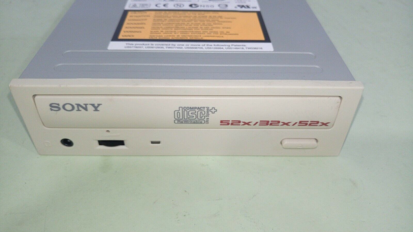 Sony CD-R/RW Drive CRX230ED IDE CD ReWritable Ultra Speed 52x32x52x ...
