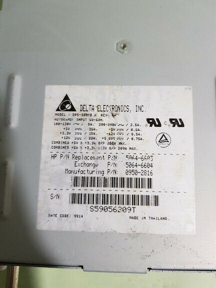 HP 0950-2816 delta electronics Inc. dps-300HB A 5064-6603 LH3000 ...