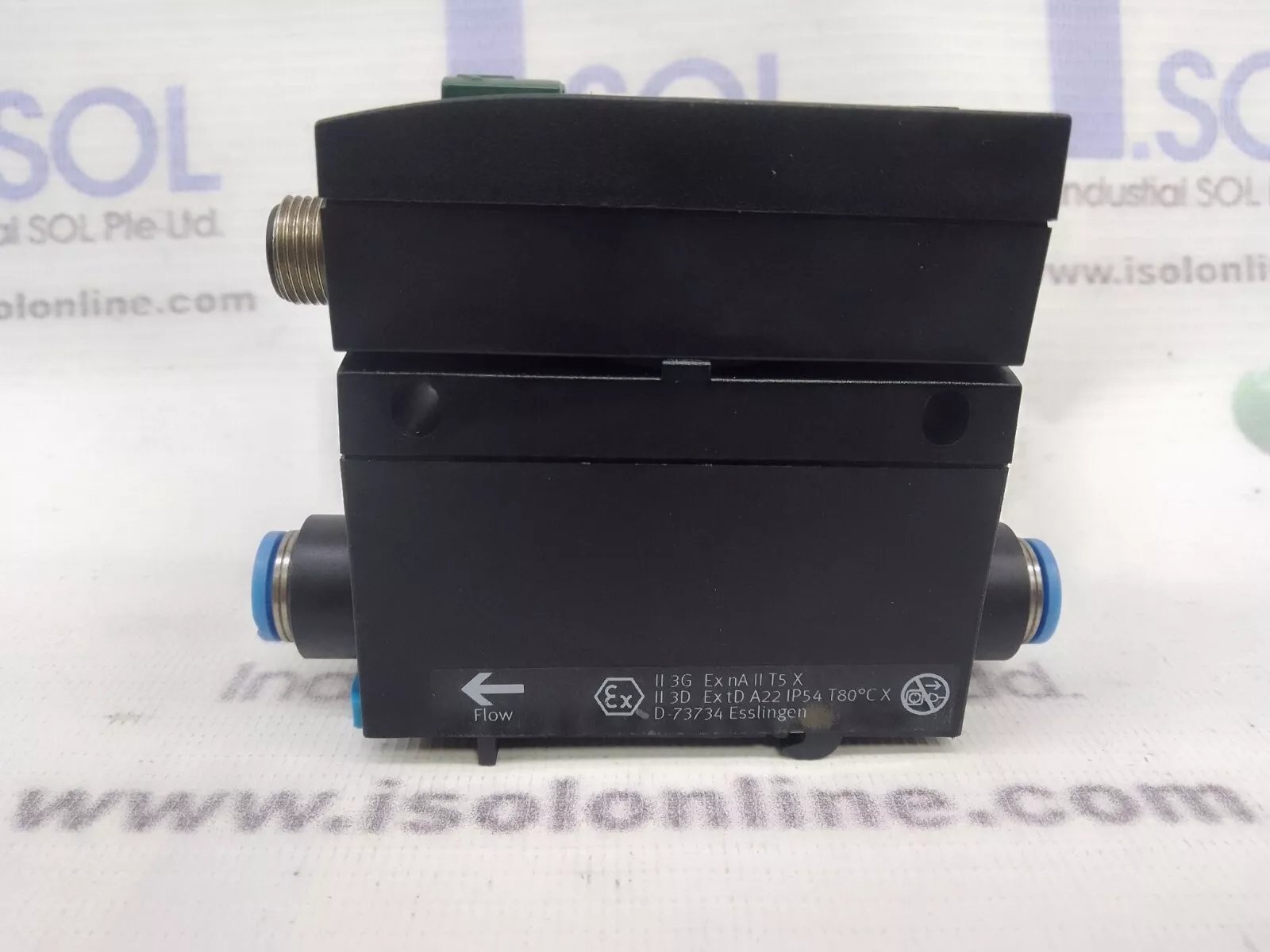 Festo SFE1-LF-F200-WQB-P21-M12 HW 4.04,SW 1.51 Flow sensor w/ rotatable ...