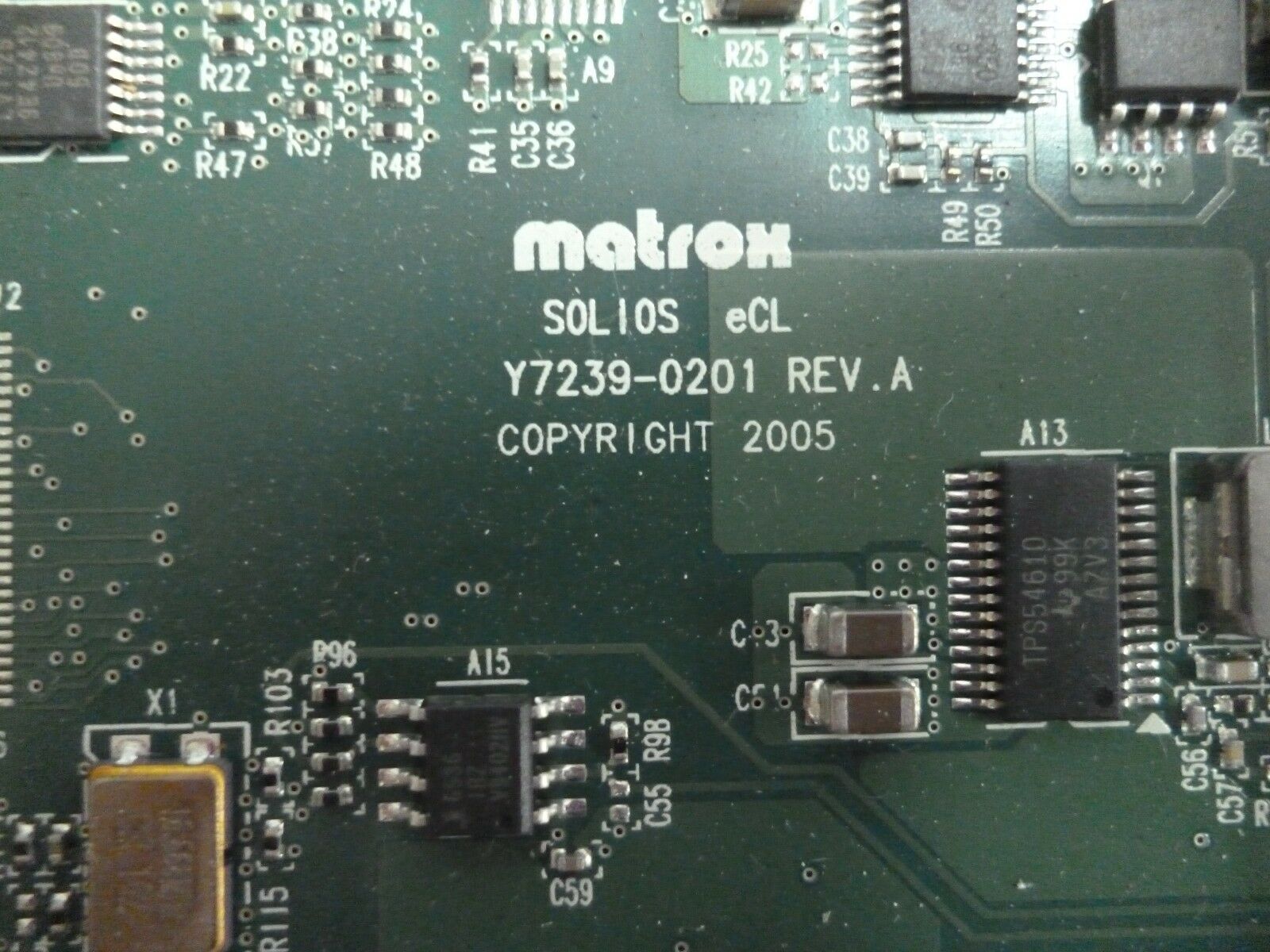MATROX Solios Y7239-0201 Rev A SOL2MFCFE40542 204R Frame Grabber ...