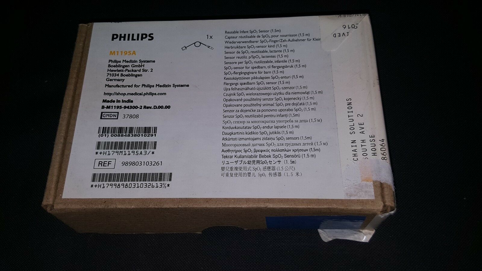 New Philips M1195A Infant Spo2 Sensor finger/toe glove M1195A-6000 ...