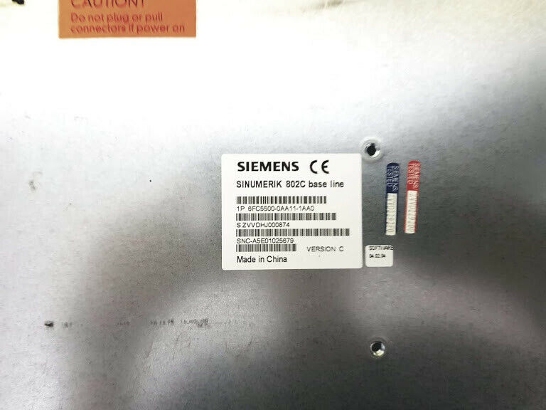 Siemens 6FC5500-0AA11-1AA0 Ver C 04.02.04 Sinumerik 802C Base Line CNC ...