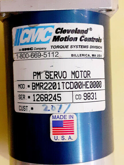 Cleveland Motion Controls BMR2201TCD00HE0000 1-800-669-5112 PM Servo ...