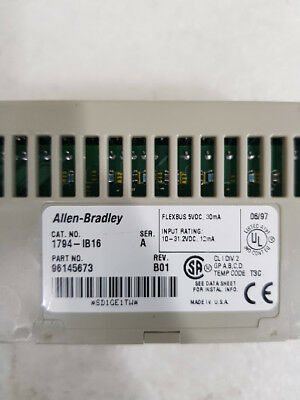 Allen-Bradley 1794-IB16 flex i/o Ser. A Part No. 96145673 Rev. B01 ...