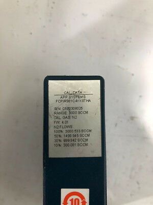 Aera FC-PIR98x FCPIR981C4VX9THA MGMR 3000SCCM N2FW 4.01 MUTLI-07 Flow ...