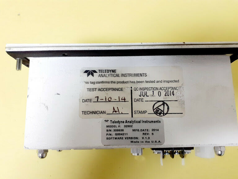 Teledyne Analytical Instruments 3290 P/n Q004211 Rev 5 Software Version ...