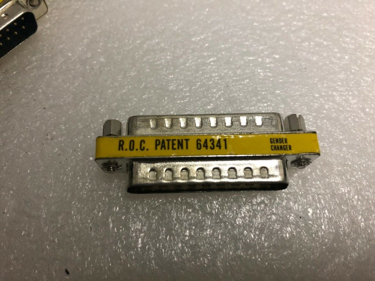 USA Patent 5199906 gender changer 25 pin male to male 64341 lot of 3 ...