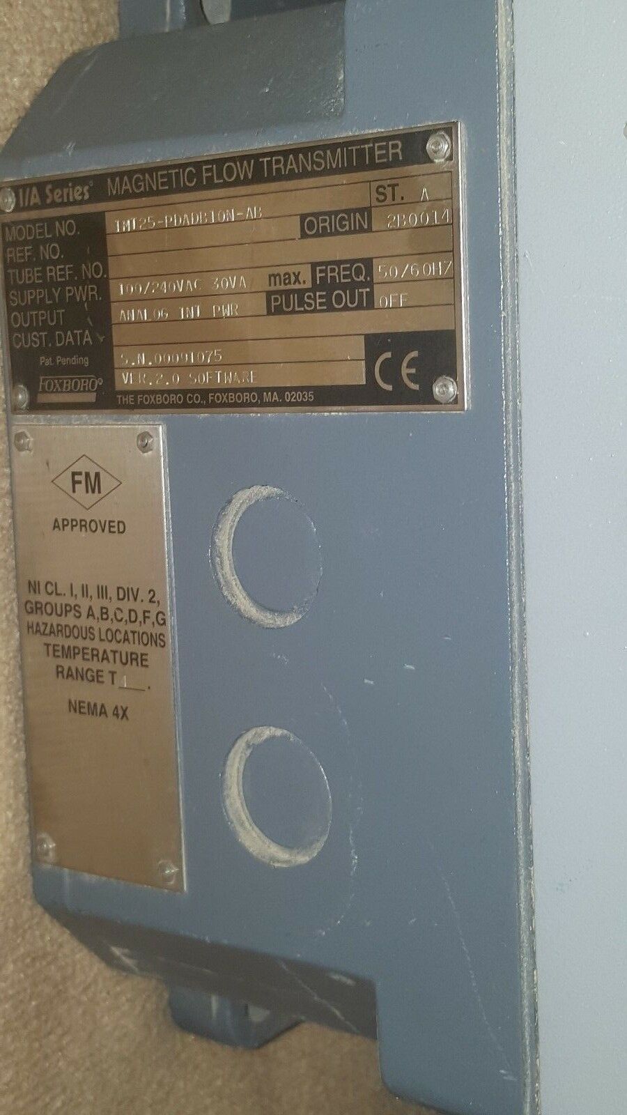 foxboro IMT25-PDADB10N-AB Ver 002.004 I/A Series Magnetic Flow ...