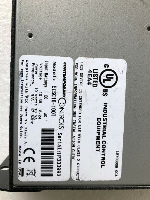 CTRLink EISC16-100T Contemporary Controls Ethernet Switch - Industrial ...