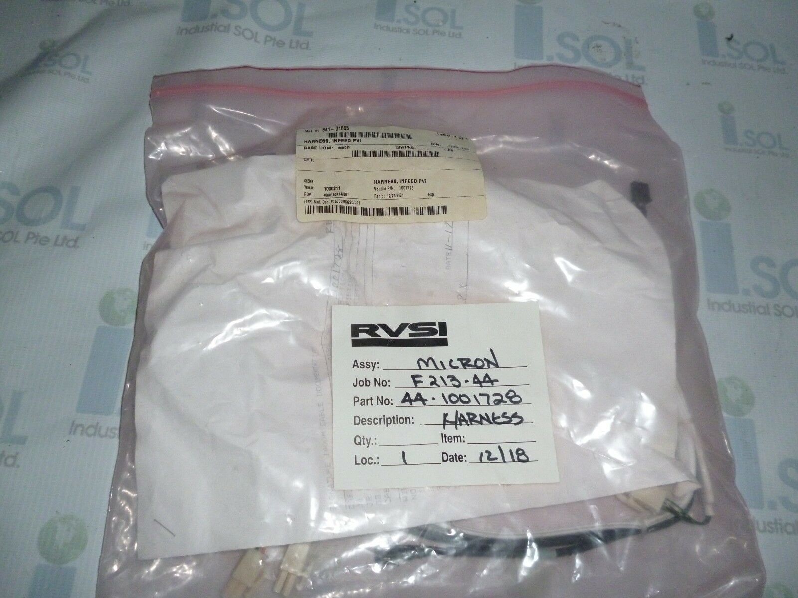 New 44-1001728 Micron Harness infeed PVI Mat # 841-01665 RVSI ...