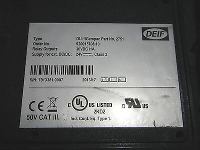 Aggreko Deif DU-1/Gempac P/N 2751 keypad panel DU-1 - Industrial SOL ...
