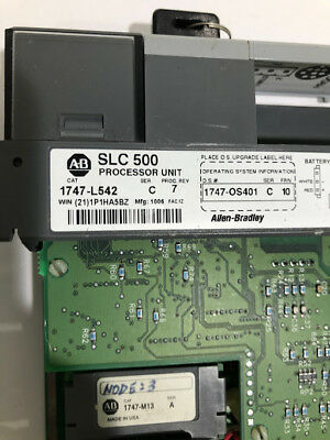 Allen Bradley 1747-L542 Ser C Rev 7 with 1747-M13 Ser A SLC 500 ...