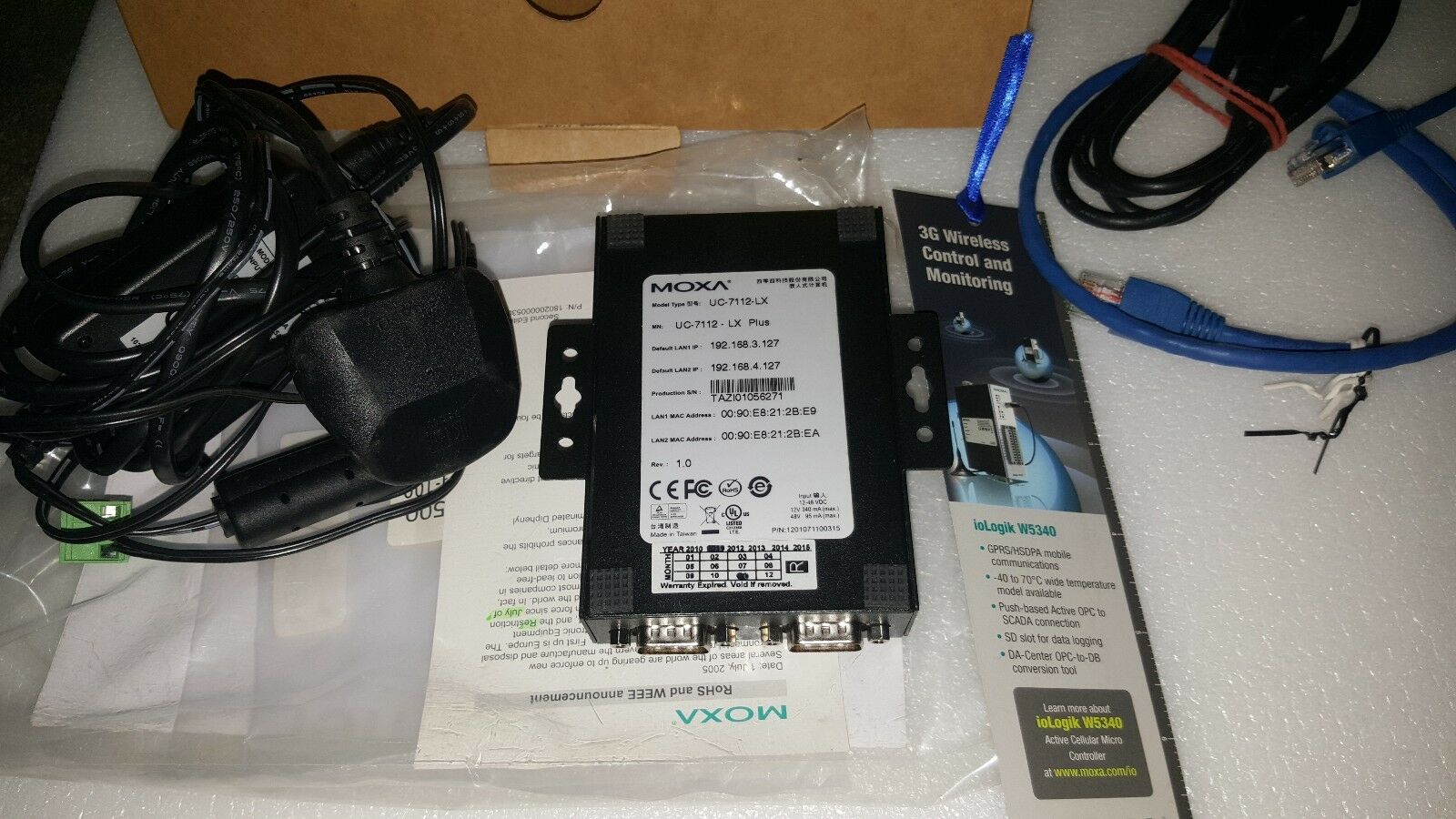 Moxa UC-7112-LX Plus Rev 1.0 Risc Based universal communicator ...